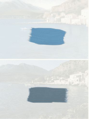 Avoiding over saturation of color in paintings